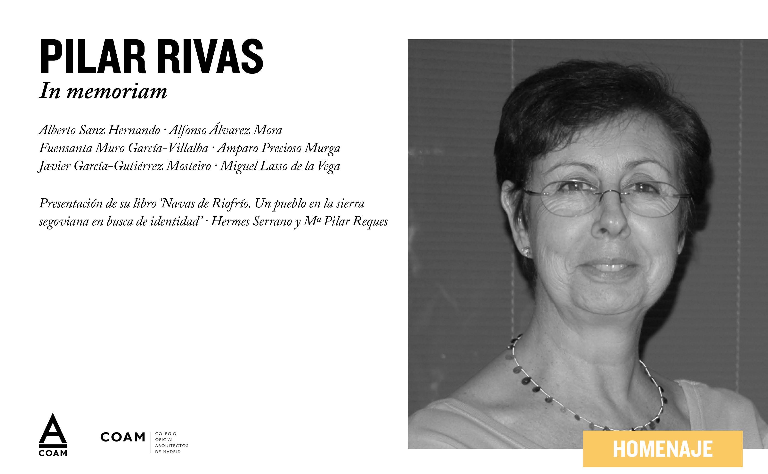 Pilar Rivas - In memoriam - COAM