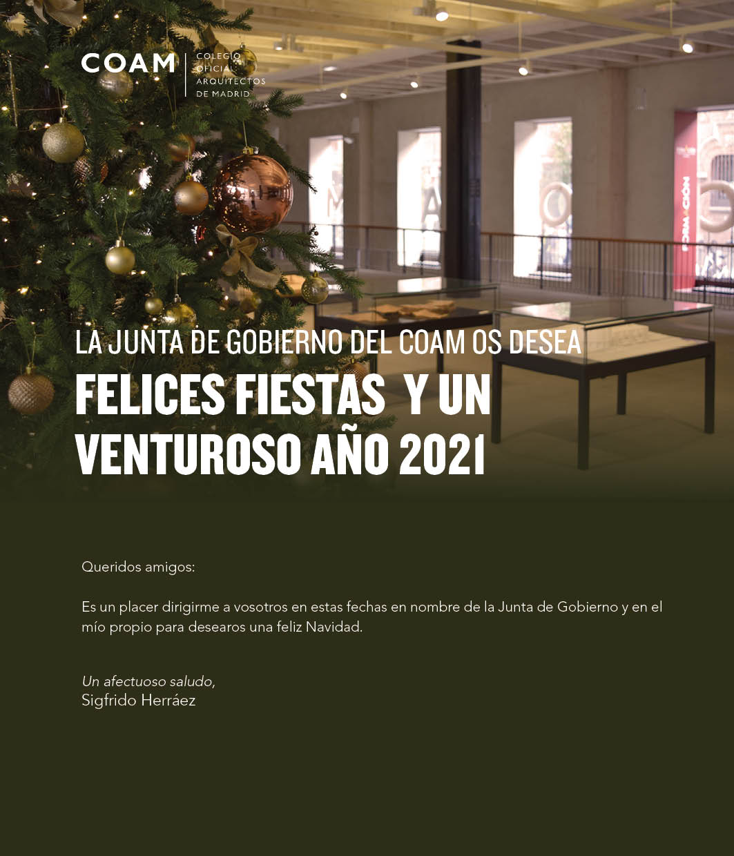 COAM - La Junta de Gobierno del COAM os desea unas felices fiestas y ...