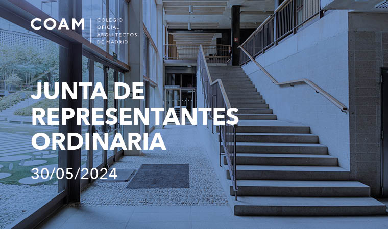 COAM - Convocatoria Junta de Representantes Ordinaria 30 de mayo de 2024