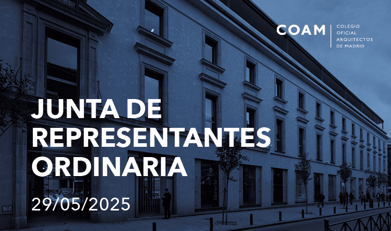COAM - Convocatoria Junta de Representantes Ordinaria 29 de mayo de 2025